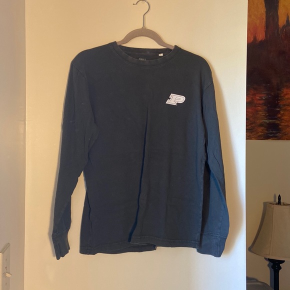 Pressbox | Tops | Purdue University Dark Grey Long Sleeve Graphic ...